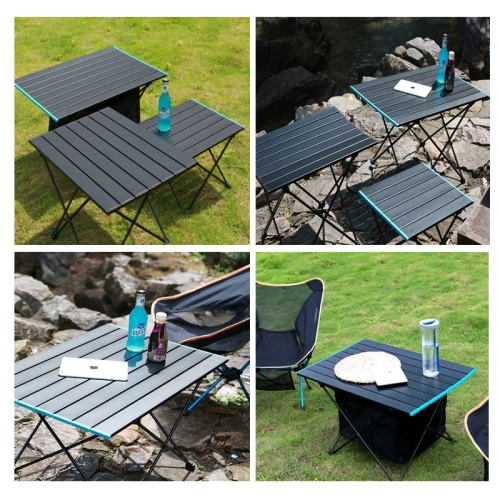Foldable Camping Table Light Weight Aluminum Folding Tables Barbecue ...