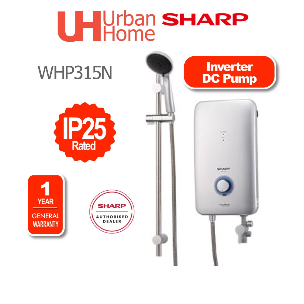Sharp Inverter DC Pump Hot Shower Water Heater WHP315N | Shopee Malaysia