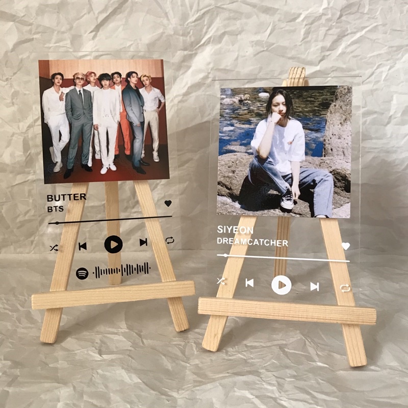 (WITH DISPLAY STAND) - Mini Custom Spotify Frame Album Cover Playlist ...
