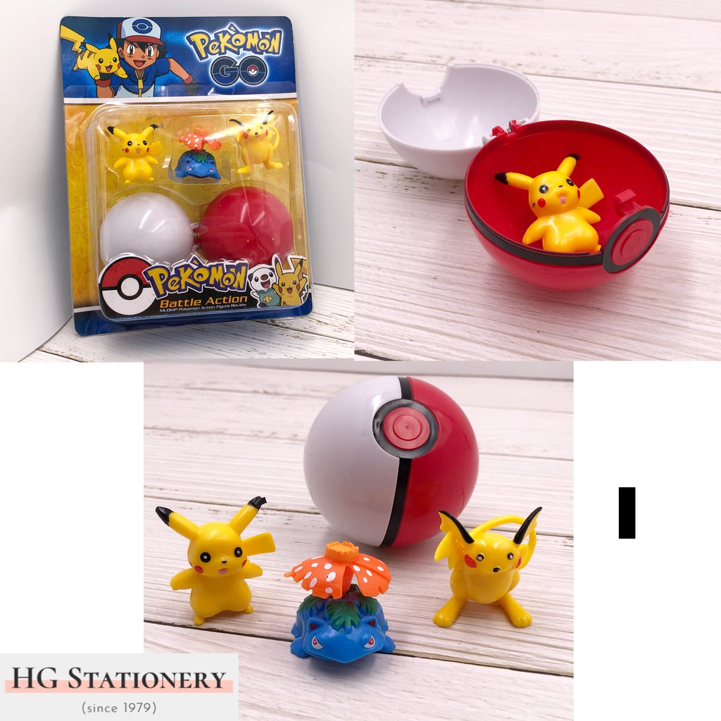 Pokemon Battle Figures & Poke Ball Toy Set | Shopee Malaysia