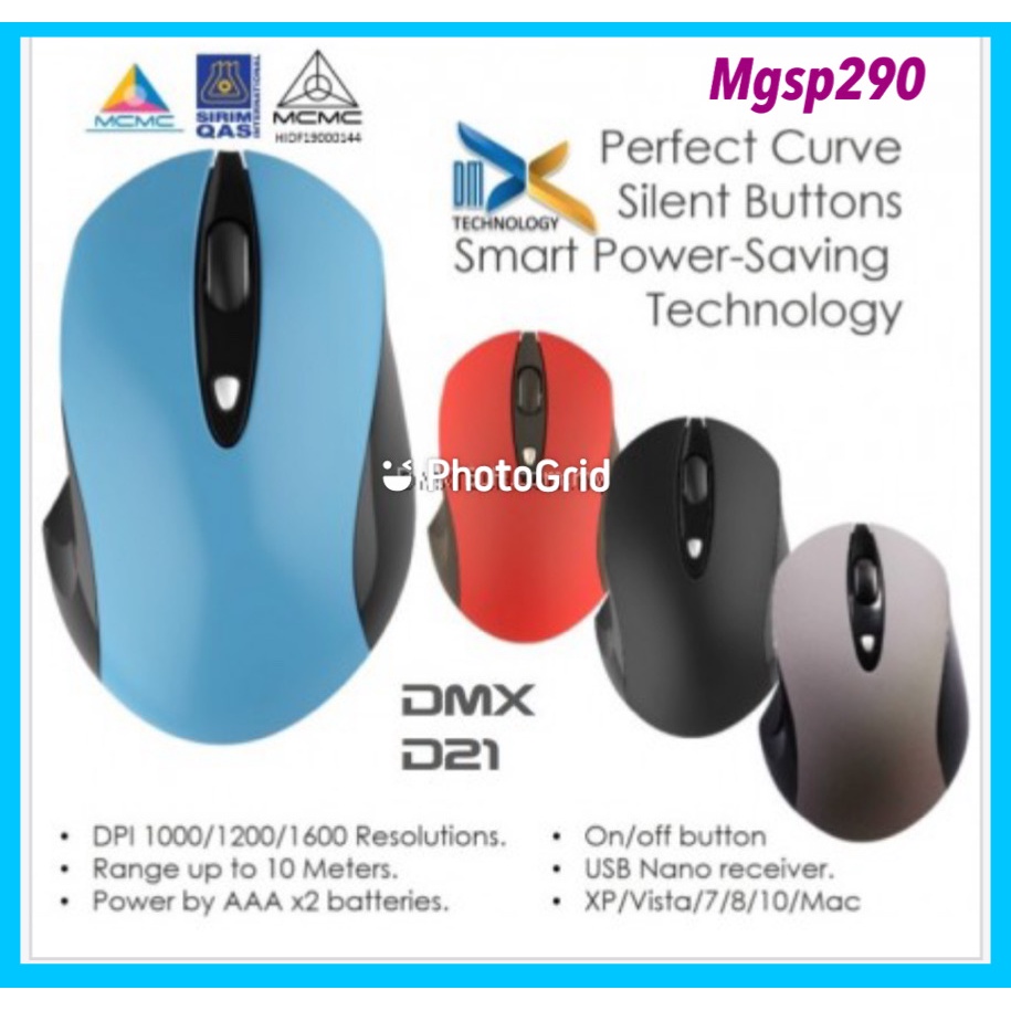 DMX D21 2.4G Wireless Mouse With Button | Shopee Malaysia
