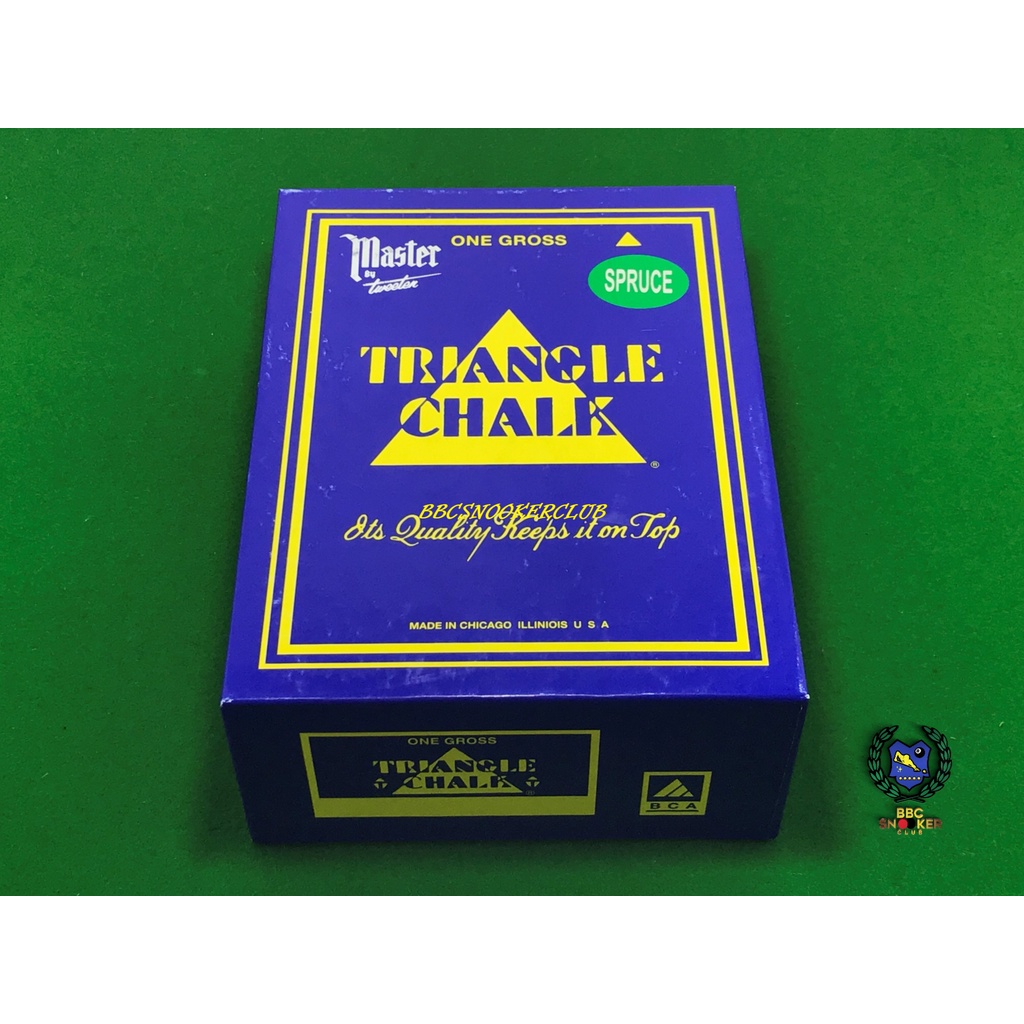 ORIGINAL TWEETEN USA 🇺🇸 TRIANGLE SNOOKER CHALK - SPRUCE- 1 BOX 144 PCS ...