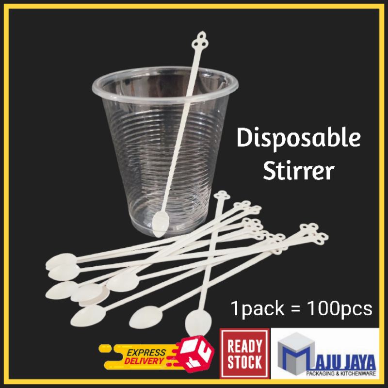 Disposable Plastic Stirrer Mini Spoon Tea Coffee Ready Stock Malaysia ...