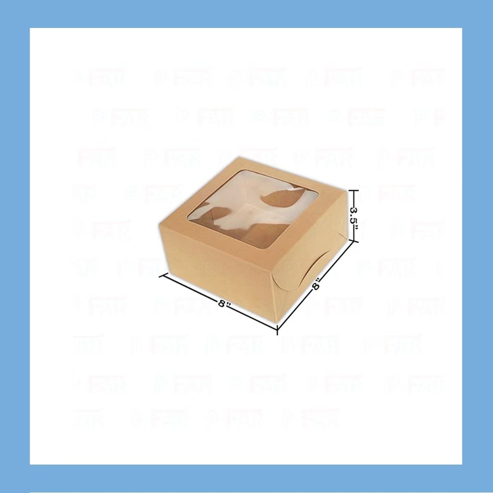 1-Pound Cake Box Drilled Walnut Height 8x8x3.5 Inches HP024_P10 (10 ...