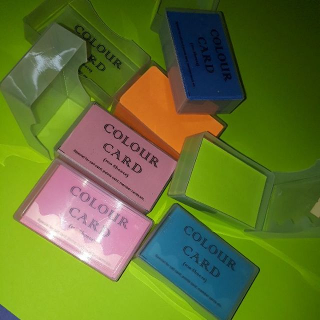 Empty name card size colour card (100 pcs) | Shopee Malaysia
