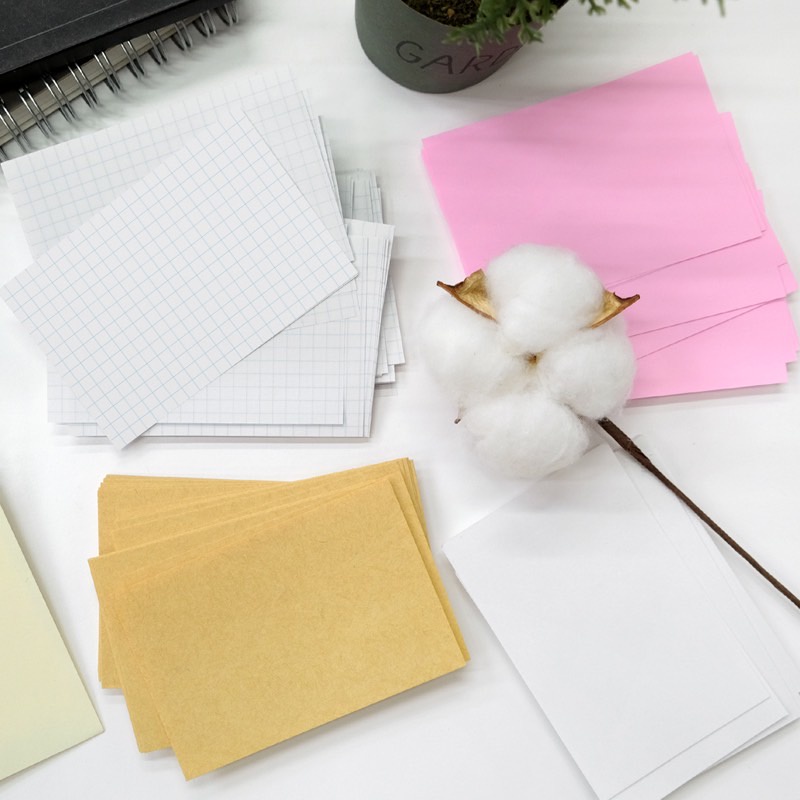 6x9 Note Paper Message Portable Checkered Kraft memo Notes | Shopee ...