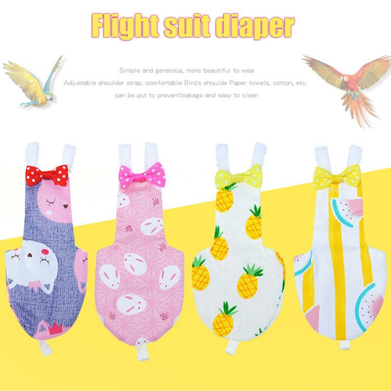 Birds Clothes Diapers Stool Pocket Bird Parrot Pigeons Flight Suit ...