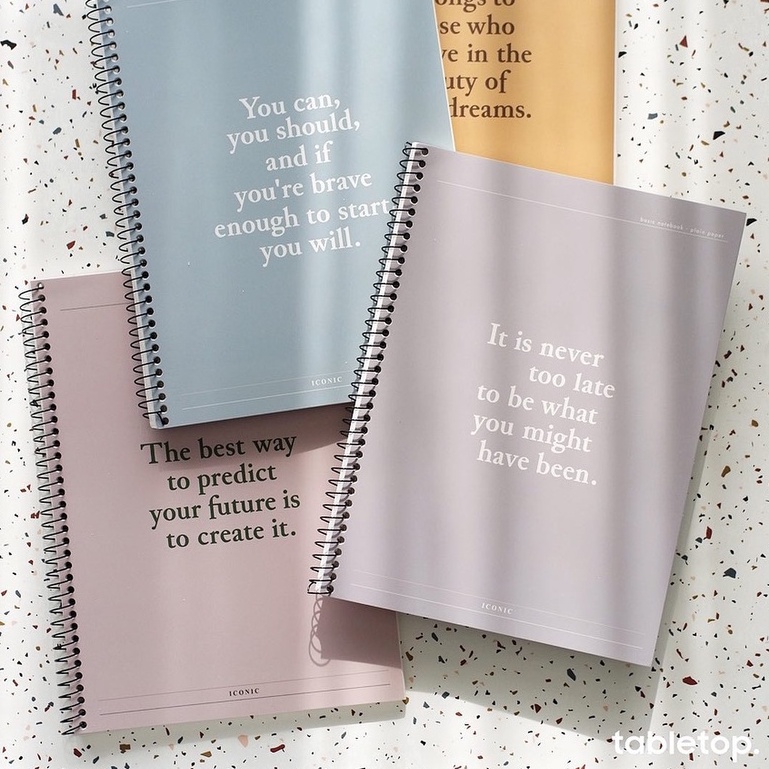 XO Korean Plain paper spring-bound B5 Notebook - ICONIC Basic Notebook ...