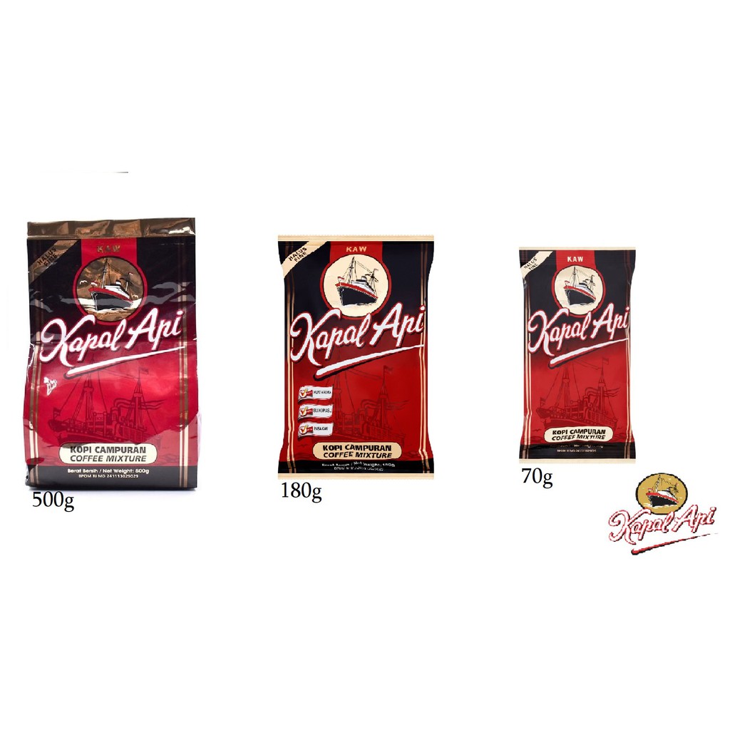 Kapal Api Kopi Kaw Halus 70g X 10's /180g /500g | Shopee Malaysia