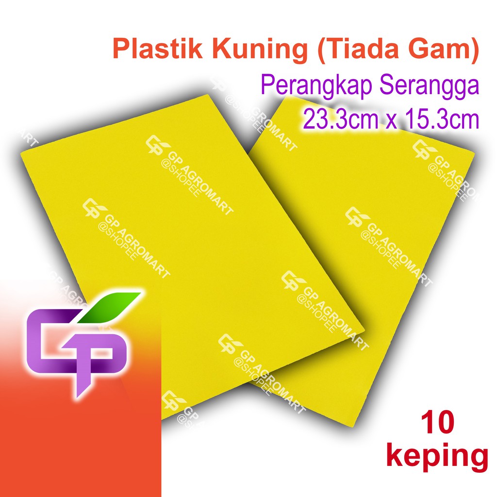 10 keping Plastik Kertas Kuning Tiada Gam Perangkap Serangga / Flying ...