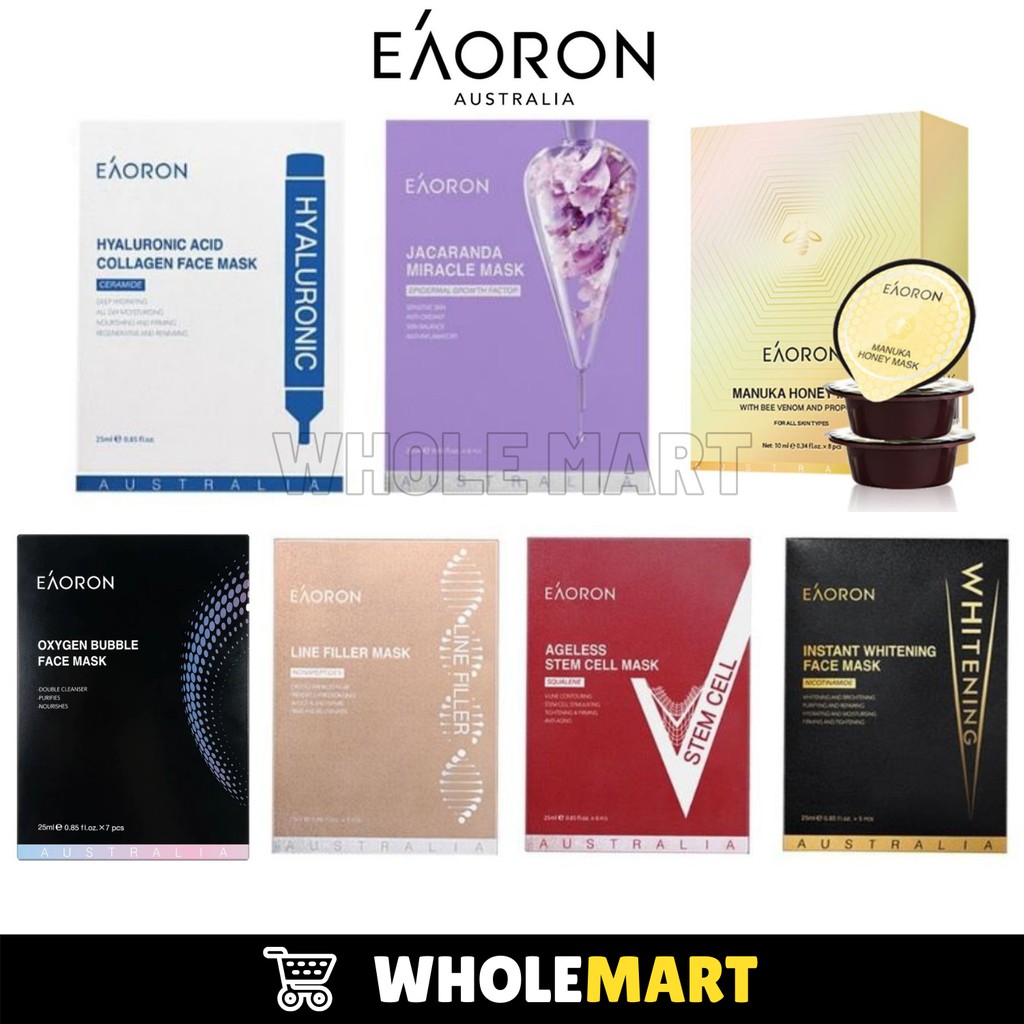 Eaoron Sheet Mask (Hyaluronic / Whitening / Oxygen Bubble / Stem Cell ...