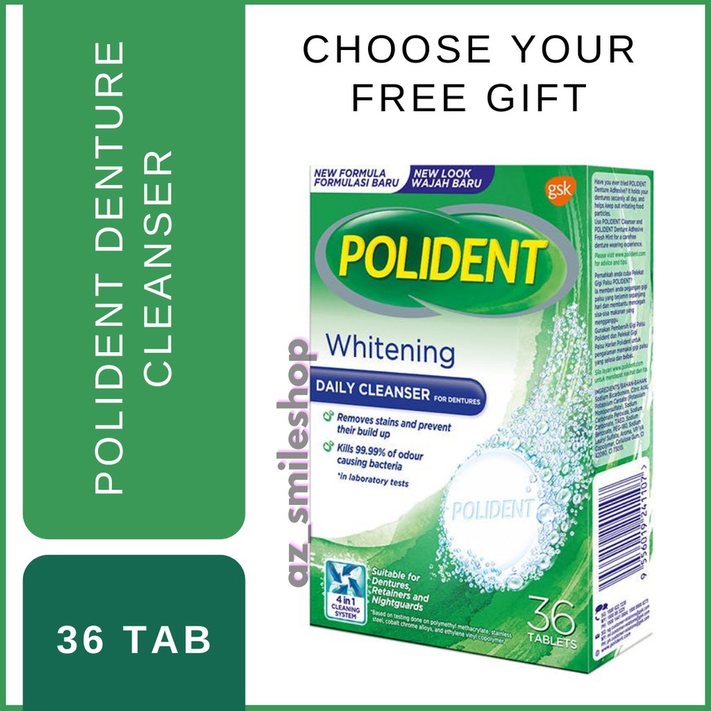 Polident Daily Cleanser, For Denture, Retainer, Mouthguard EXP 09/2026 ...