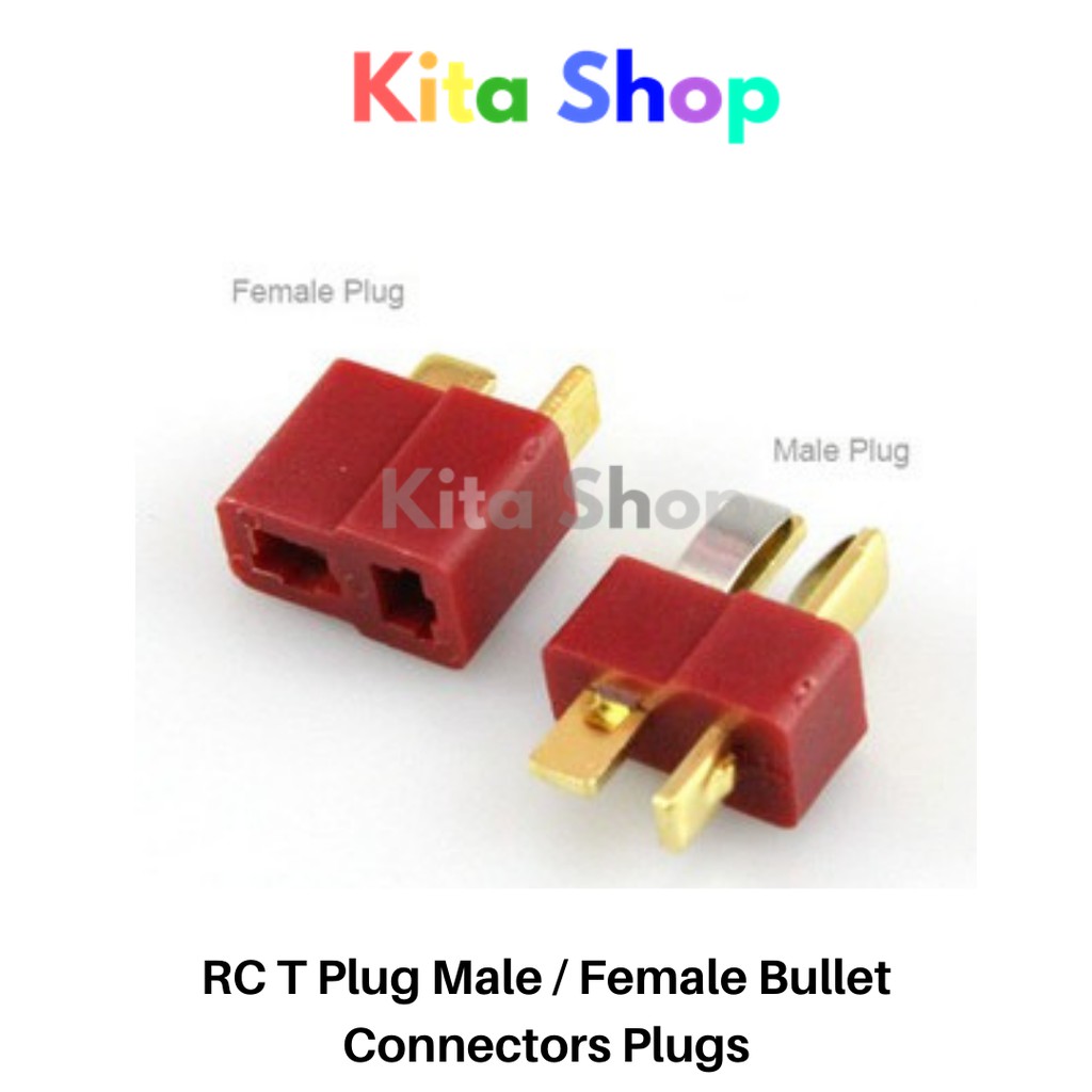 RC T Plug Male / Female Bullet Connectors Plugs | Shopee Malaysia