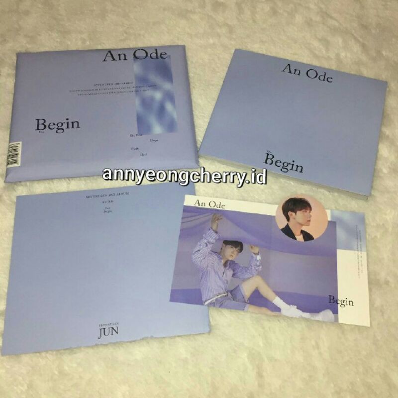 Album ONLY SEVENTEEN AN ODE BEGIN MINI PB JUN FOLDED POSTER & CLEAR STICKER COMPLETELY | Shopee ...