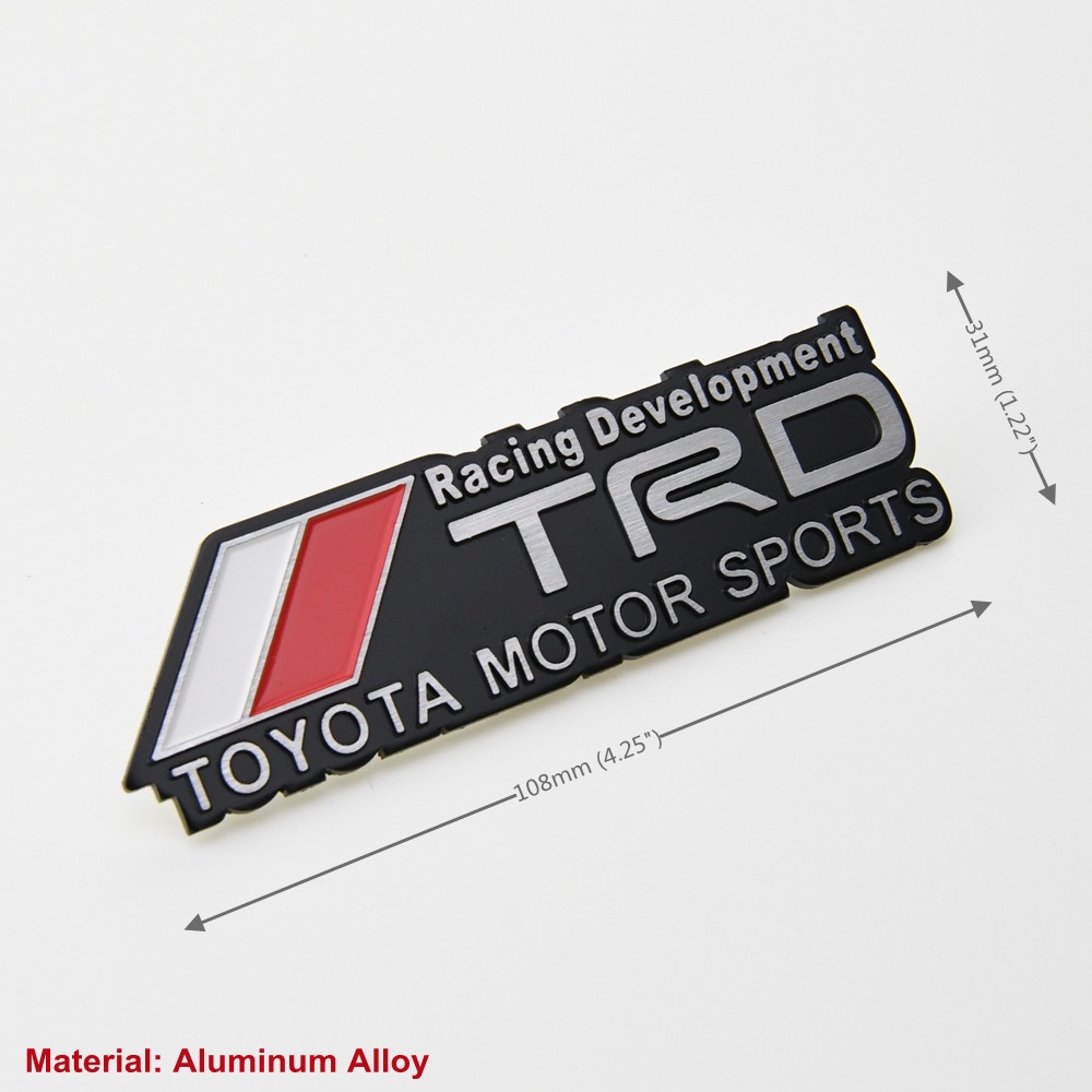 3D Car Sticker Metal Front & Rear Sign TRD SPORTS Logo Emblem Decal ...