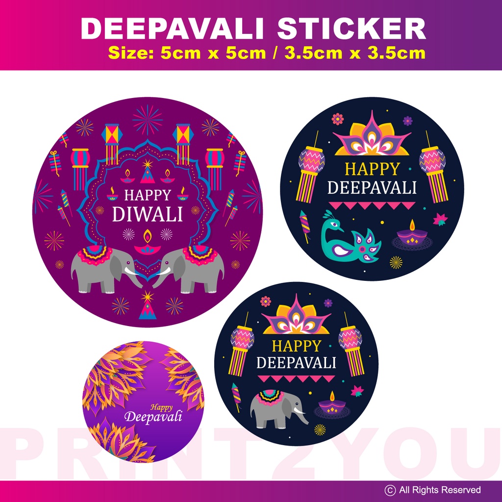 [100PCS] DEEPAVALI STICKER, MIRRORKOTE STICKER | Shopee Malaysia