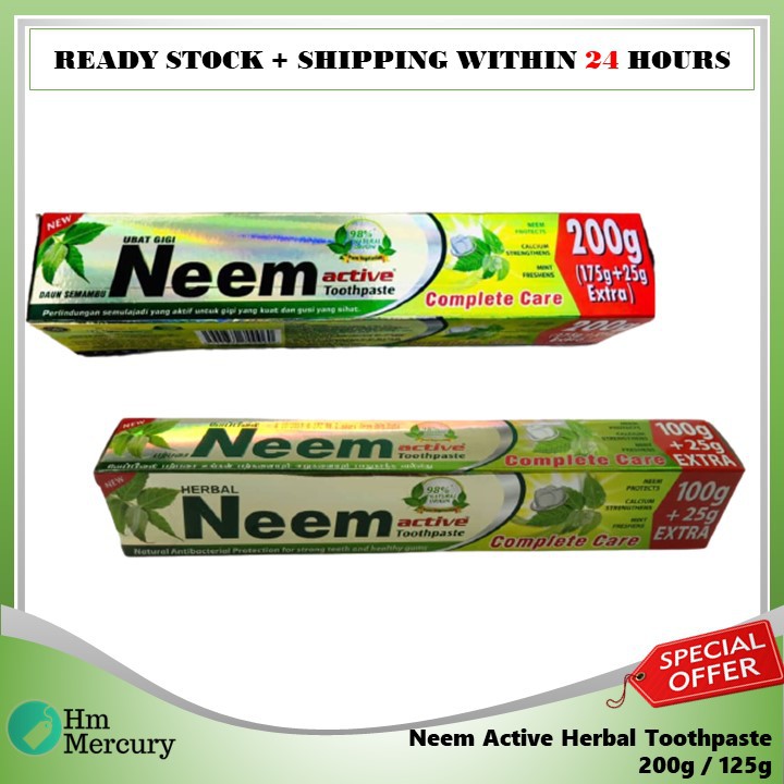 Neem Active Herbal Toothpaste 200g 125g | Shopee Malaysia