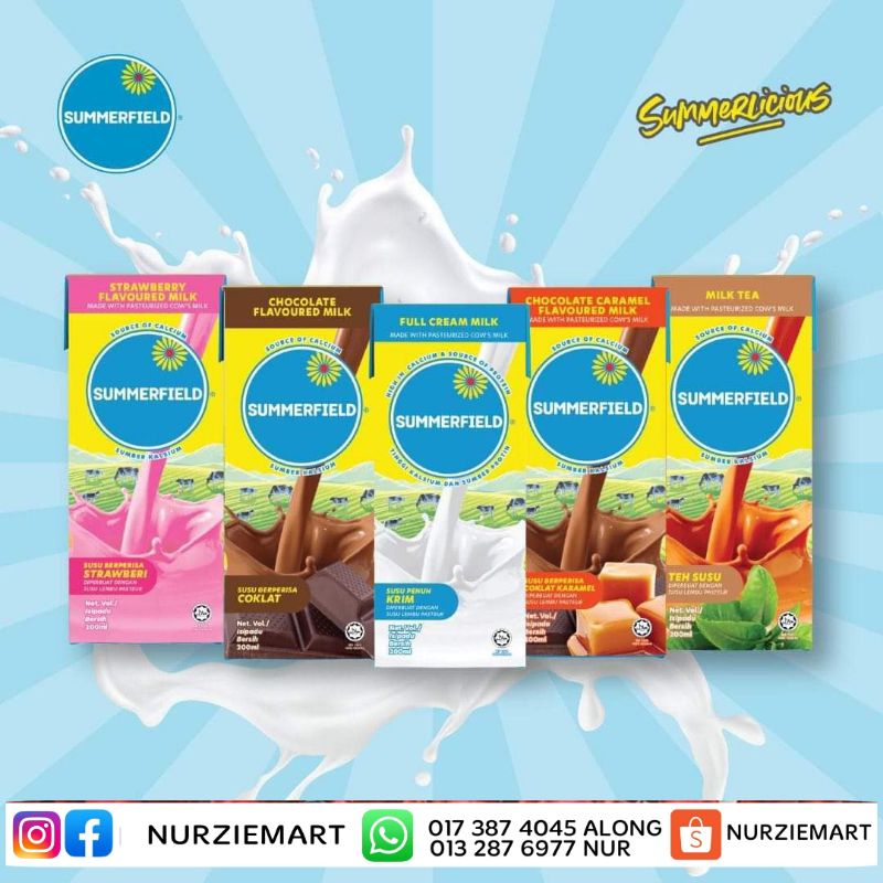 Susu Summerfield UHT 200ml (6pcsx200ml)& (24x200ml) | Shopee Malaysia