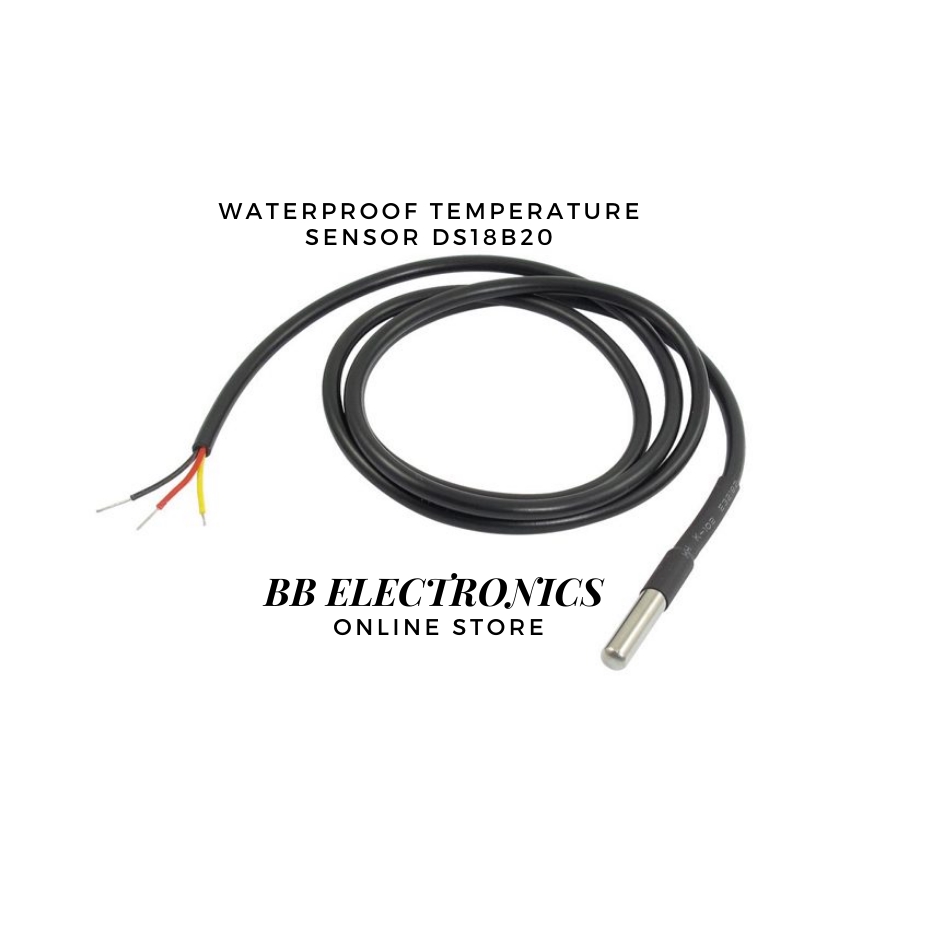 Waterproof Temperature Sensor DS18B20 | Shopee Malaysia