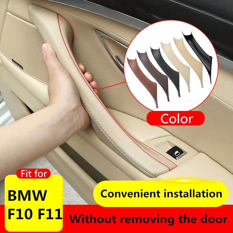 Car Interior Door Panel Grab Handle Covers Carbon Fiber Armrest ...
