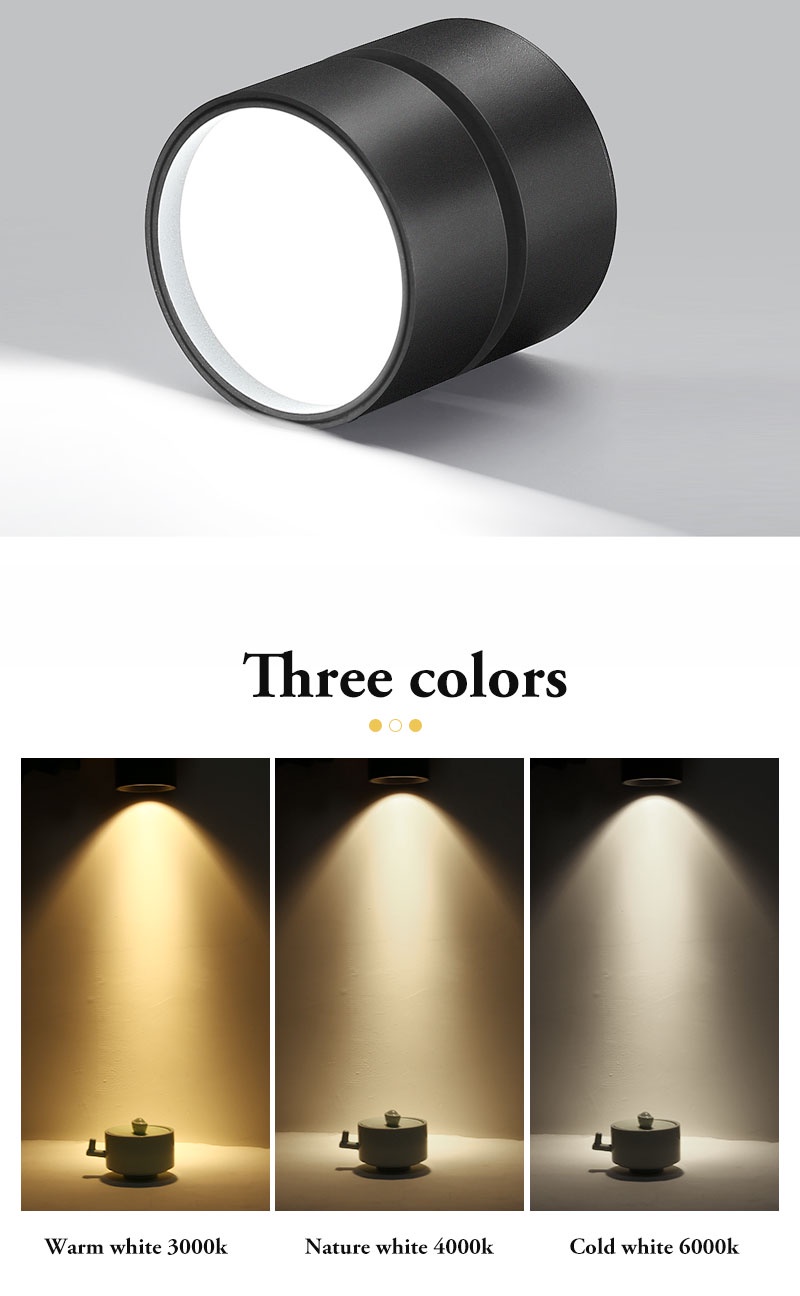 3 Colors Led Downlight Spotlight Foldable Ceiling Lights 220V Surface ...