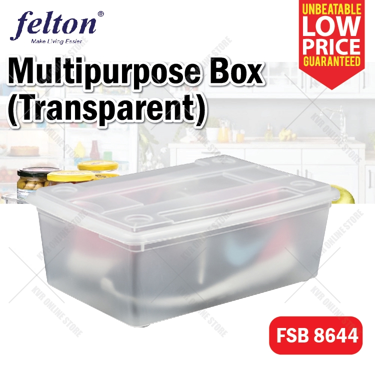 Felton FSB 8644 Multipurpose Storage Box Transparent/Bekas Penyimpanan ...