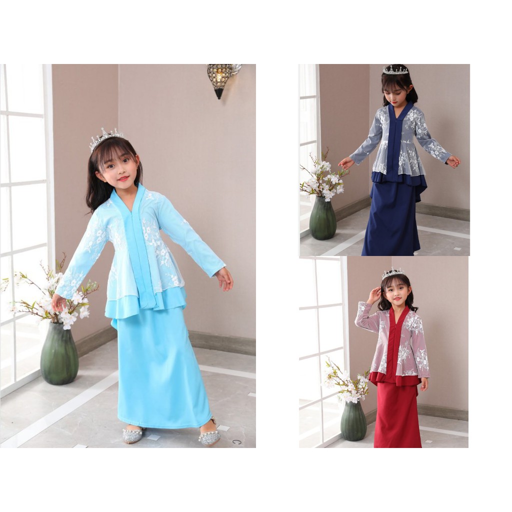 Kids Girl CoolElves Raya Collections - ( Baju Kebaya Raya Budak ...