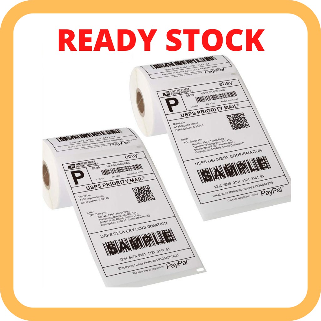 [READY STOCK] A6 Thermal Label Sticker for Shopee Lazada Air Waybill ...