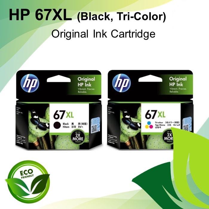 HP 67/67XL Black, Tri-Color Original Ink Cartridge | Shopee Malaysia