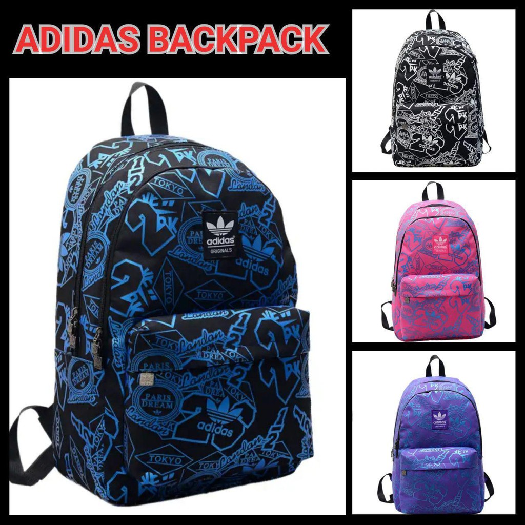 ADIDAS BACKPACK LAPTOP BAG TRAVEL SCHOOL BAG & BEG SEKOLAH | Shopee ...