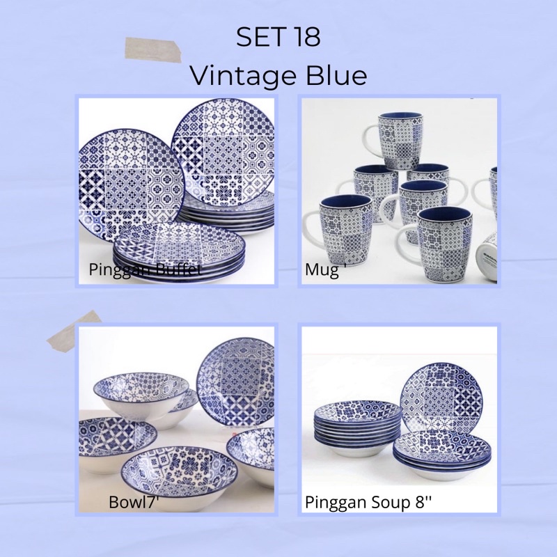 Combo Set Pinggan Mangkuk Giacomo Set Plate Dinnerware Dinner Set Kaca ...