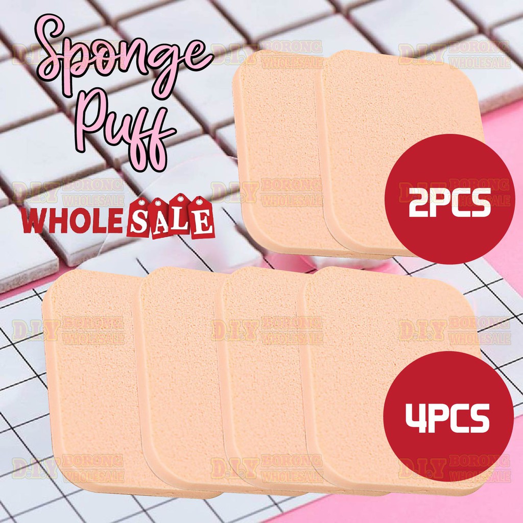 Soft Sponge Puff Facial Care Beauty Makeup Face Wash Square Wet Dry ...