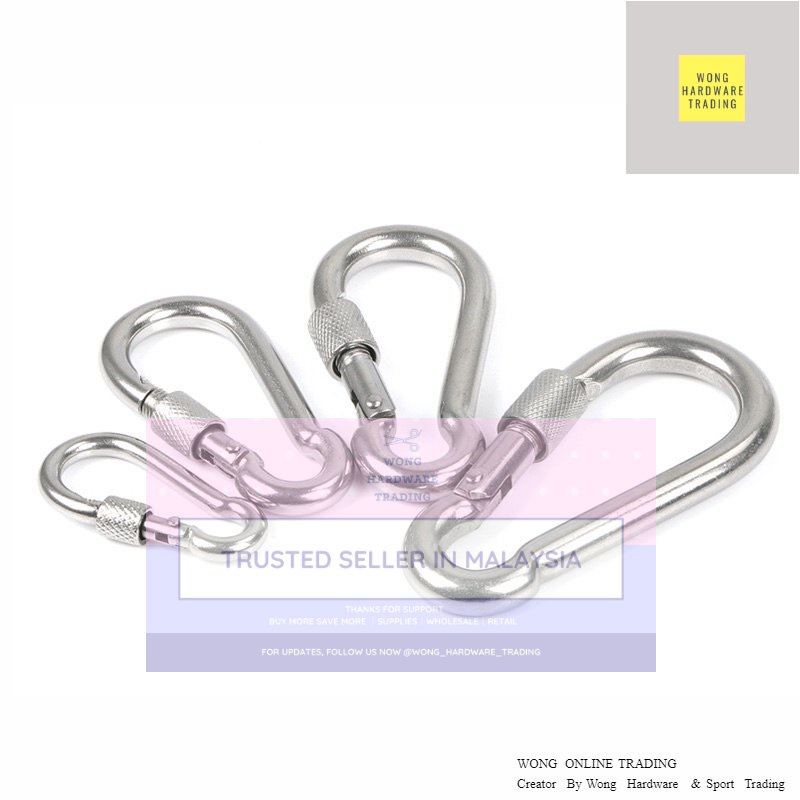 High Quality Stainless Steel SUS 304 Spring Carabiner Snap Hook with ...