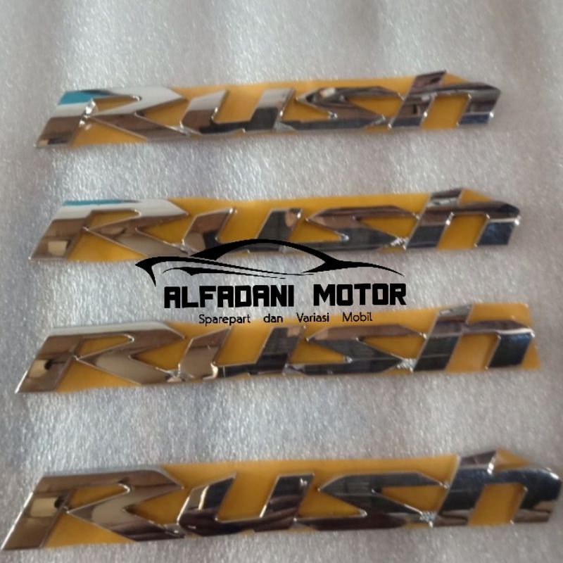 Toyota RUSH BRAND LOGO WRITING EMBLEM(2007-2017) AND RUSH(2018-SEKARANG ...