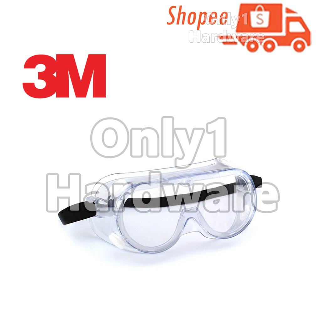3M ORIGINAL 1621AF CLEAR SAFETY GOOGLE EYE PROTECTION EYEWEAR | Shopee ...