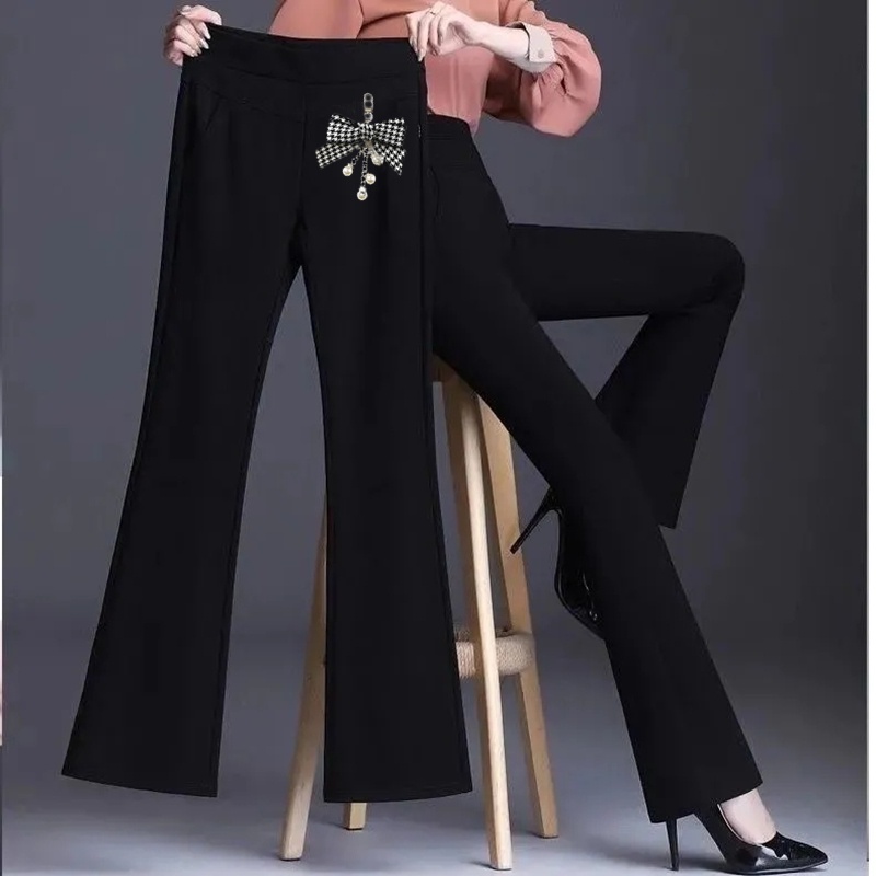 S-4XL Elegan Bootcut Highwaist Korean Women Palazzo Tulang Pants Plus ...