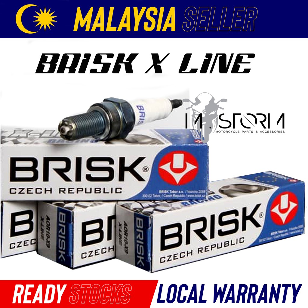 Plug Motor / Spark Plug Brisk X-Line AOR10-X9 For Yamaha R25 / Benelli ...