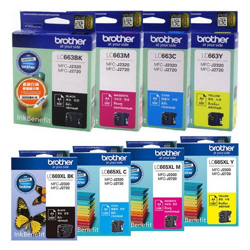 Brother LC663 / LC665XL / LC669XL - MFC-J2320, MFC-J2720 InkBenefit - LC663BK, LC663C, LC663M ...