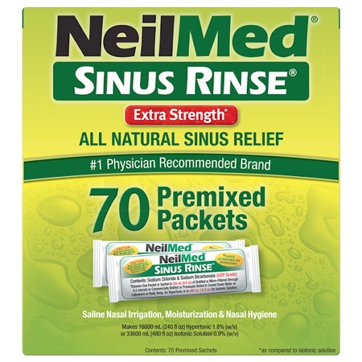 EXP 05/27 NEILMED SINUS RINSE 70 EXTRA STRENGTH Premixed Hypertonic ...