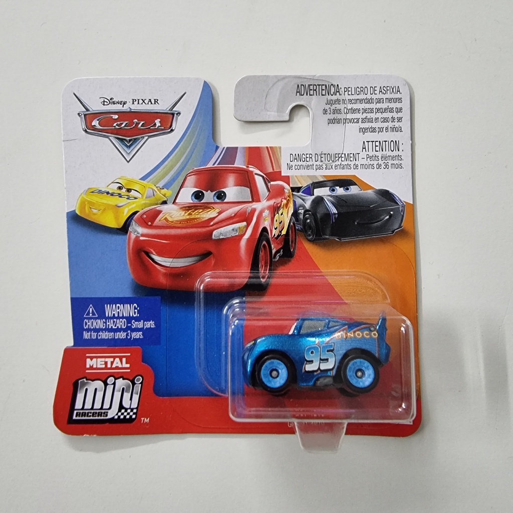 Mattel Disney Pixar Cars Mini Racers 95 Dinoco Lightning McQueen ...