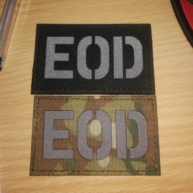 EOD IR Reflective Military Army Tactical Morale Embroidery VelcroPatches For Clothes Appliques ...