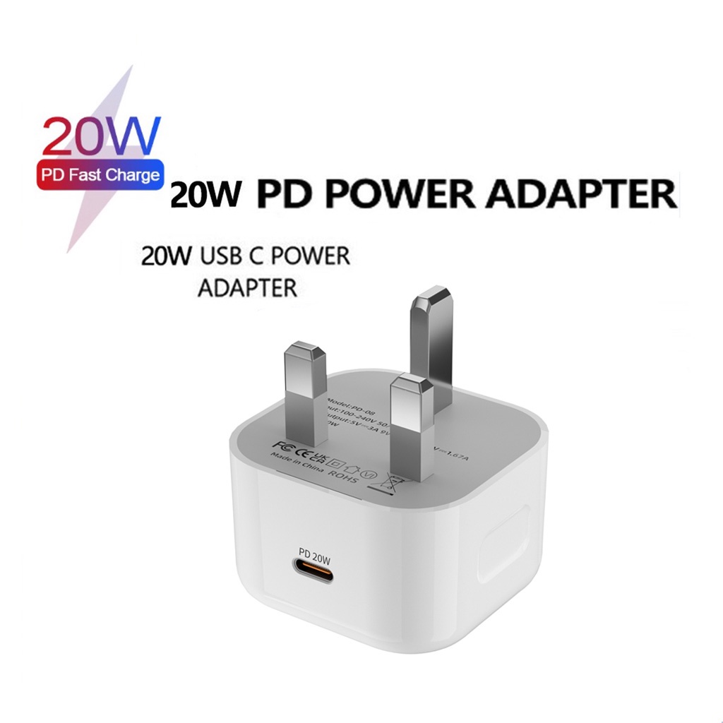 Type-C 20W PD Charger /Adaptor USB-C Fast Charger Charging 20W PD USB-C ...