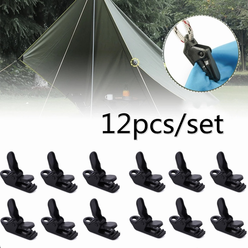 12Pcs Tent Pull Point Clip Outdoor Camping Alligator Clip Pull Point ...
