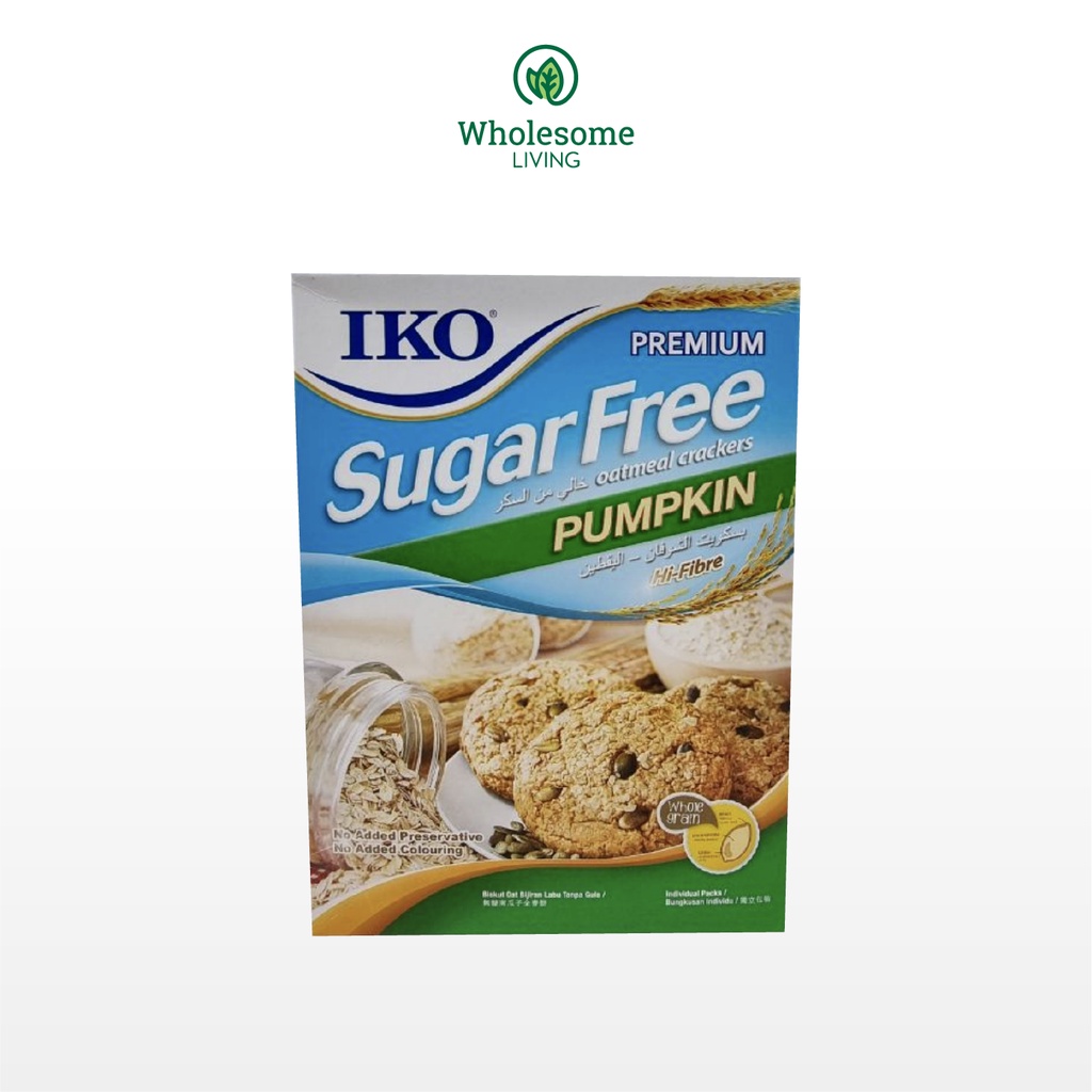 IKO Premium Sugar Free Oatmeal Crackers Hi-Fibre Pumpkin (178g ...