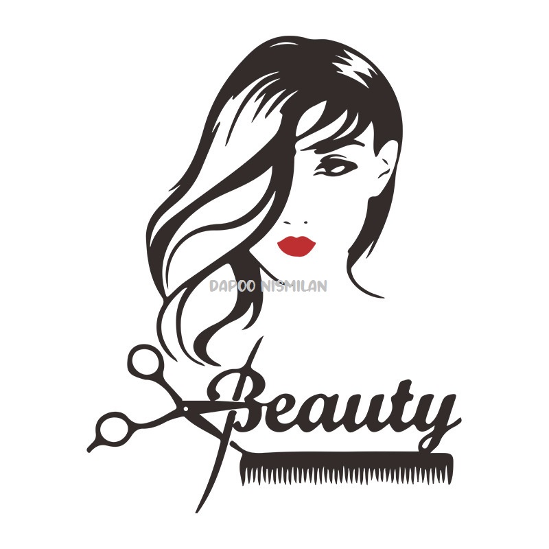 (SPA 03) Wall stickers spa deco hair salon deco barber shop home decor ...