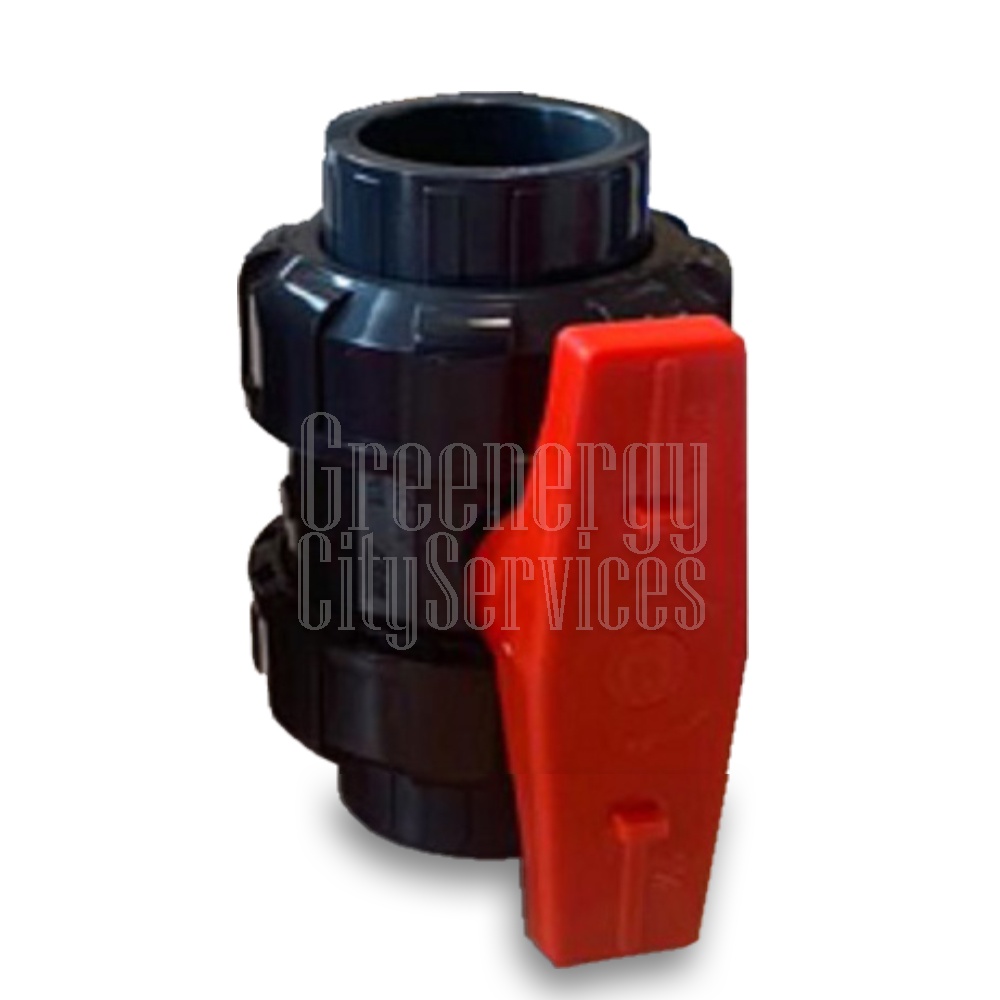 PVC 1.5" (DN40) Double Union Ball Valve Industrial Grade True Union ...