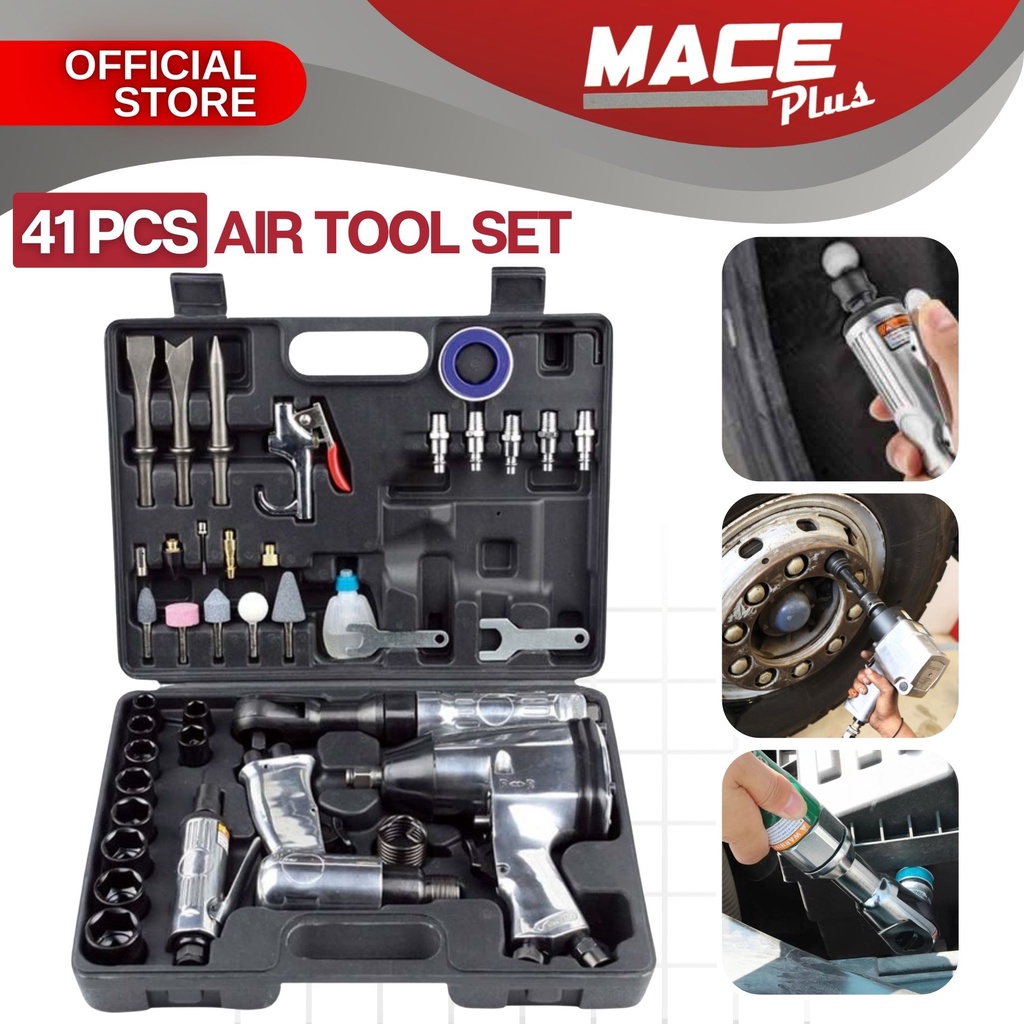 41pcs Air Tool Penumatic Tool Kit Air Impact Wrench Air Die Grinder Air ...