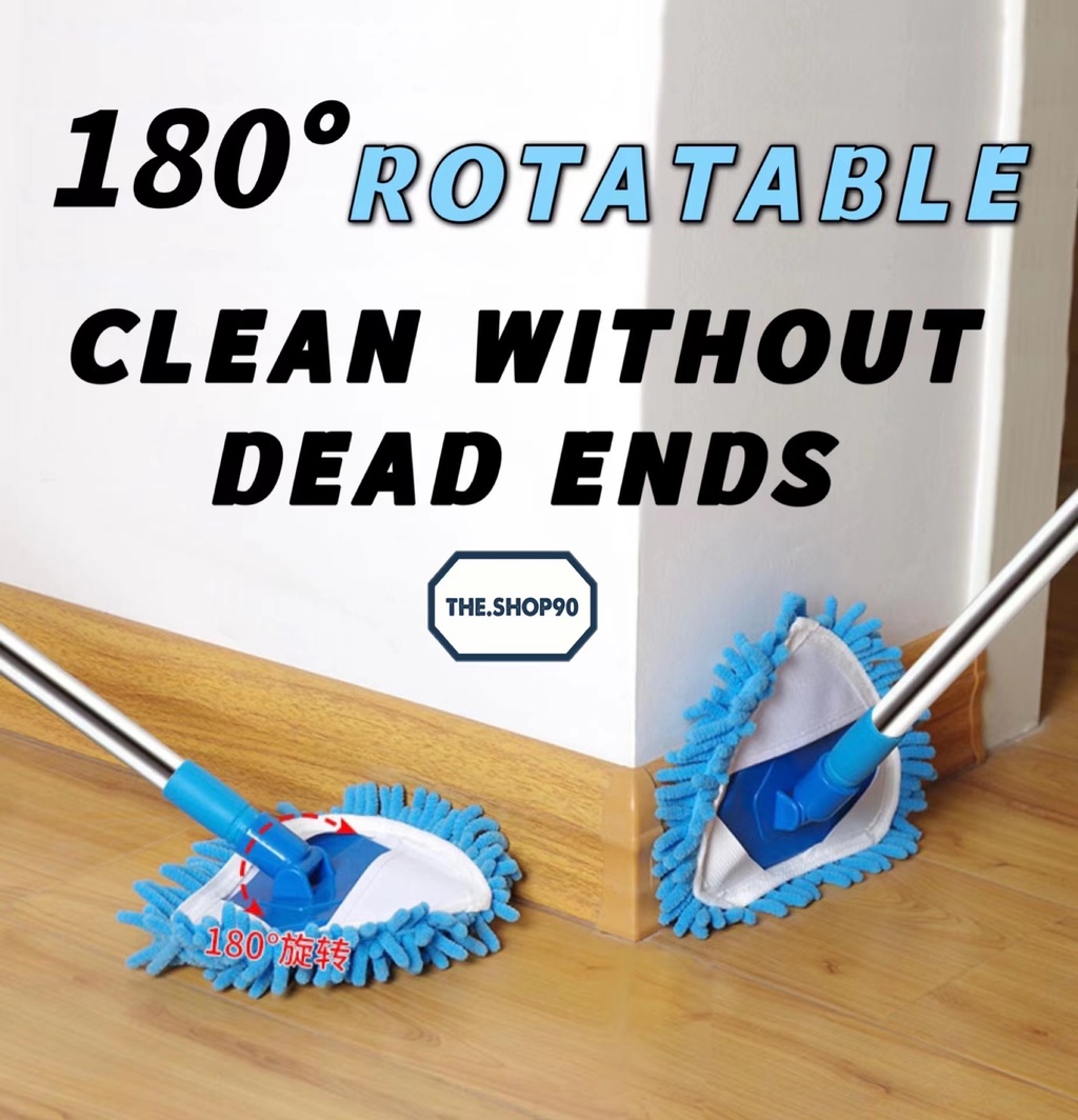 Segi Tiga Mop Lantai 180 Degree Rotatable Adjustable Triangle Cleaning ...