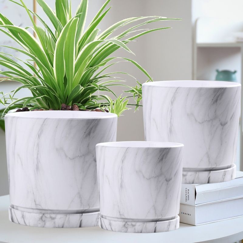 Marble Grey Ceramic Flower Vase 🇲🇾 Flower Planter Pot / Pasu Seramik ...