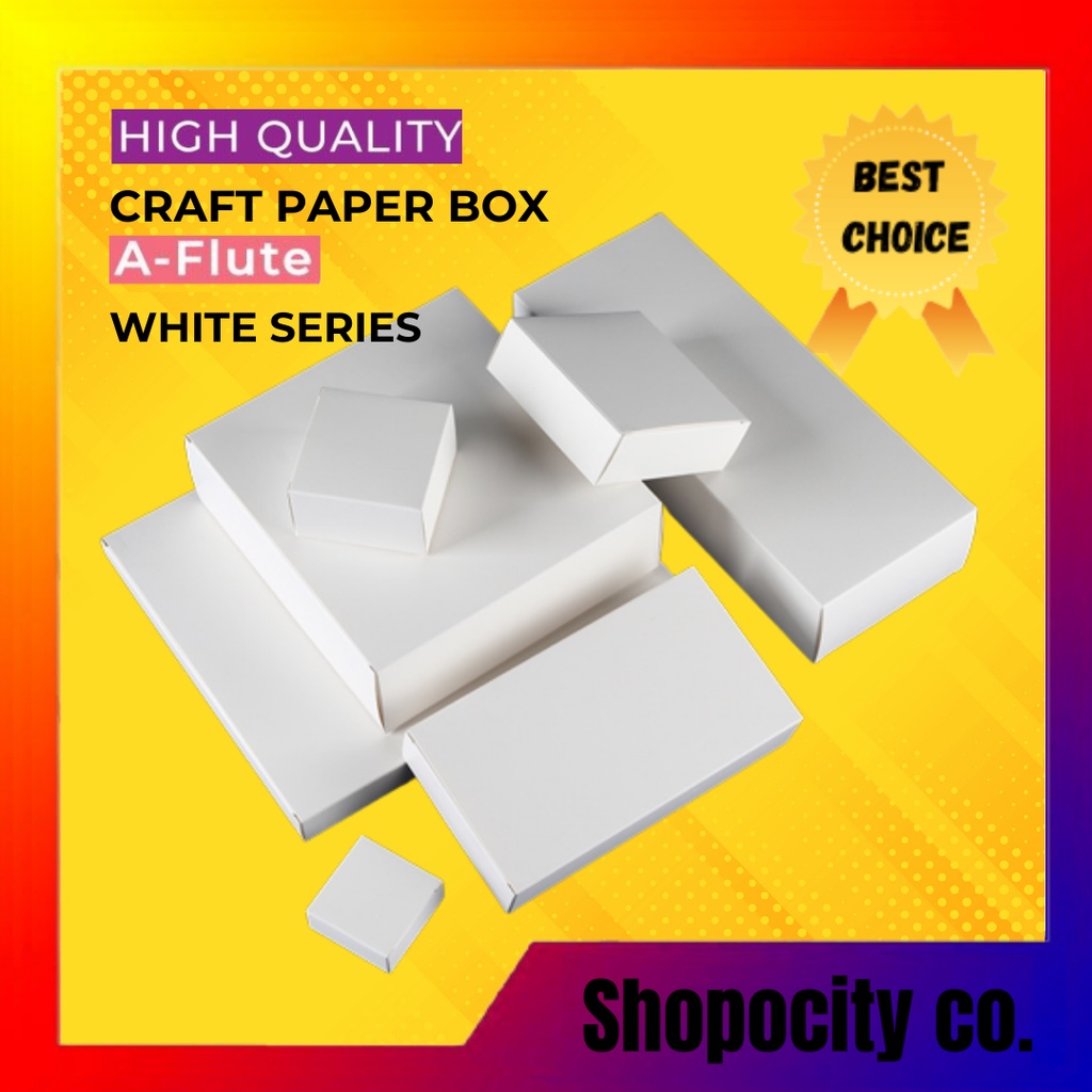 Paper Box White Cardboard Boxes Gift Boxes Paper Packaging Box | Shopee ...